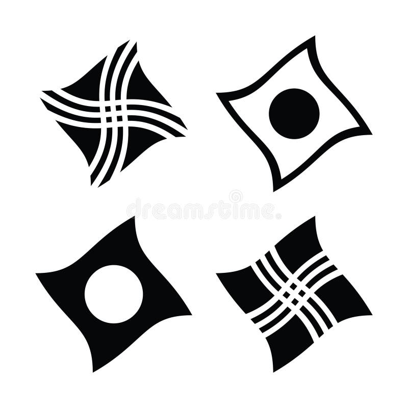 Set of Twisting Moving Design Elements. Abstract Icons Stock Vector ...