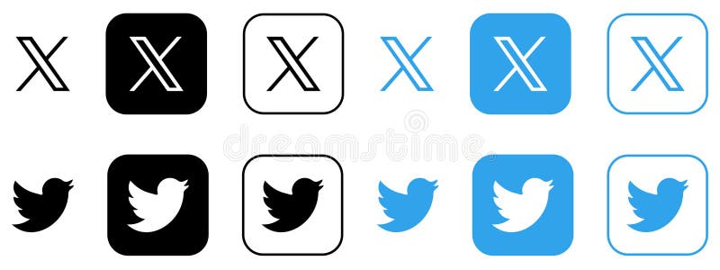 Twitter New Logos with Vintage Texture Editorial Stock Photo ...