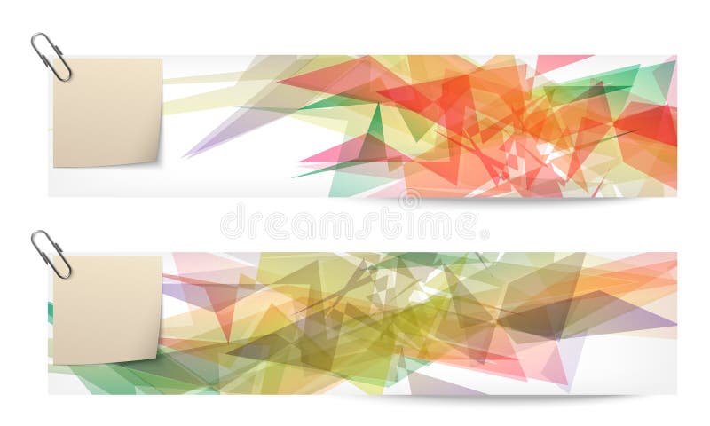 Set of Two Abstract Banners Stock Vector - Illustration of decorative ...