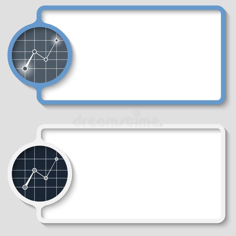 Set of Two Abstract Frame with Graph Stock Vector - Illustration of ...