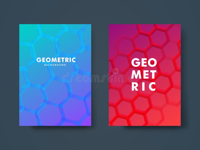 Abstract Geometric Cover Design. Minimal Geometric Pattern Gradients ...