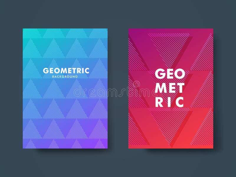 Abstract Geometric Cover Design. Minimal Geometric Pattern Gradients ...