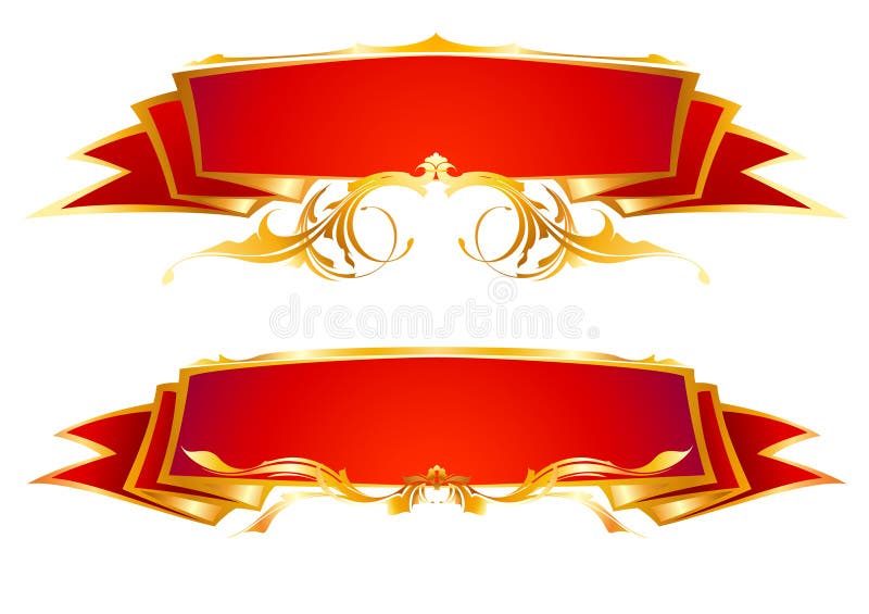 Set of two banner stock illustration. Illustration of detail - 12652024