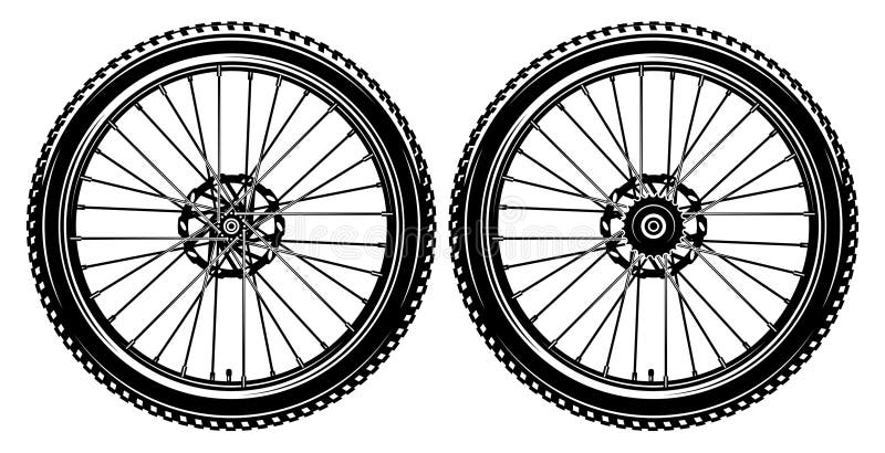 Set of Two Bicycle Wheels. Set of Front and Rear Parts of the Bicycle ...