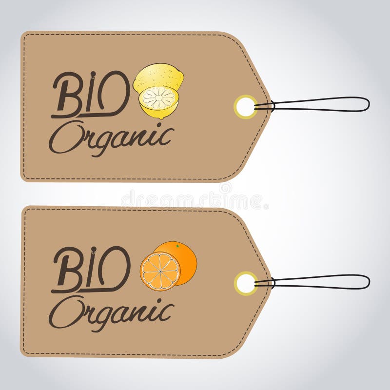 Set of Two Bio Organic Labels. Stock Vector - Illustration of natural ...