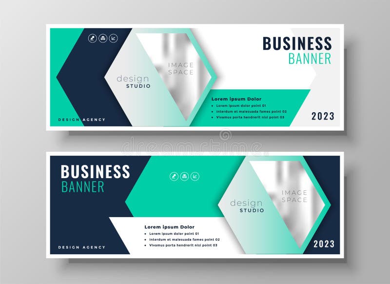 Set of Two Business Corporate Professional Banners Design Stock Vector ...