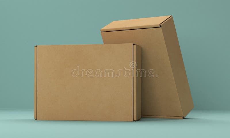 Set Two Cardboard Boxes . High Quality and Resolution Beautiful Photo ...