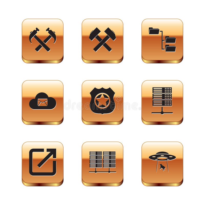 Set Two Crossed Hammers, Open in New Window, Server, Data, Web Hosting ... Set Two Crossed Hammers, Open in New Window, Server, Data, Web Hosting ...