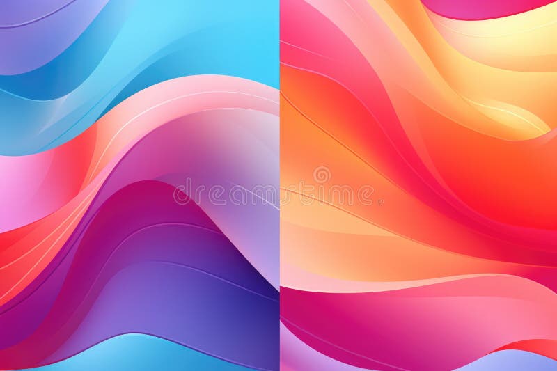 A Set of Two Different Colored Waves. Perfect for Adding a Vibrant ...