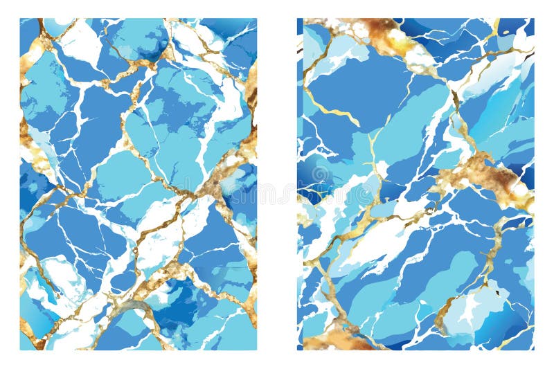 Luxurious Blue Marble Vector Backgrounds Stock Vector - Illustration of ...