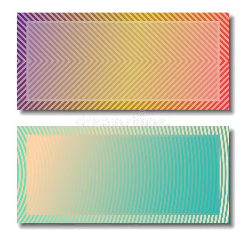 Set of Two Frames in Colored Gradient Stock Vector - Illustration of ...