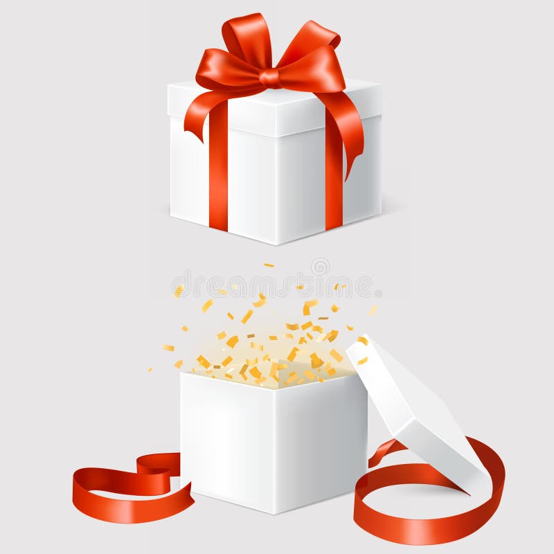 Set of two gift boxes stock illustration. Illustration of icon - 84504380