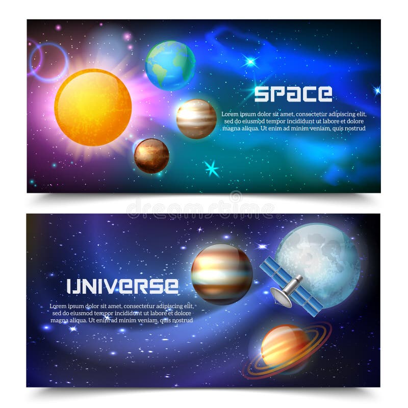Space and Universe Infographics Stock Vector - Illustration of outer ...