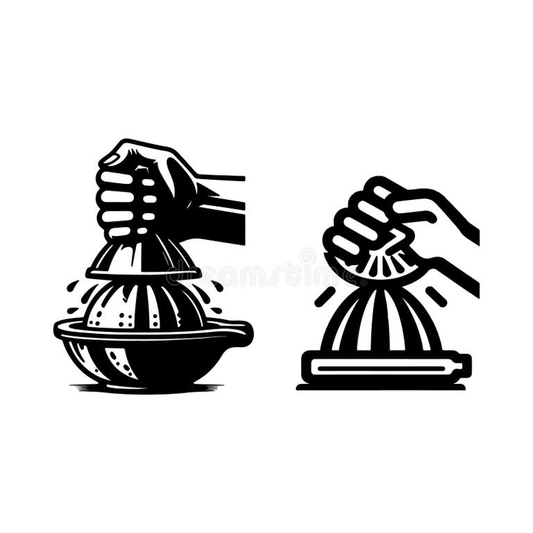 Lemon squeezer icons stock illustration. Illustration of calligraphy ...