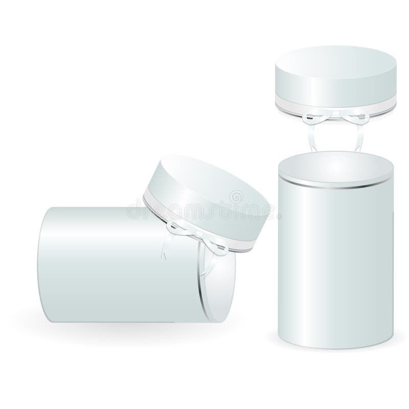 Set Two Open Round Gift Boxes Stock Illustrations – 3 Set Two Open ...