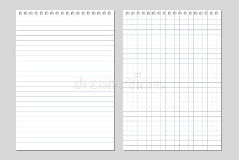 Set of Two Realistic Vector Illustration of Blank Sheets of Square and ...
