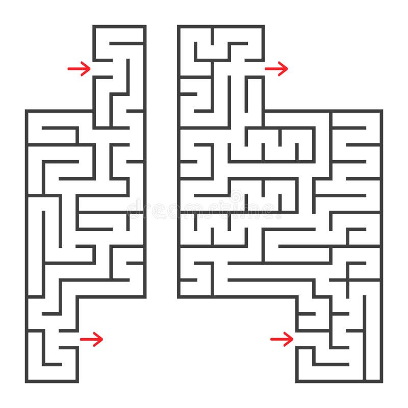 Two mazes stock vector. Illustration of chaos, comfort - 37528559