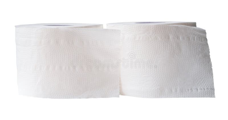 Set of Two Rolls of White Tissue Paper or Napkin Isolated on White ...