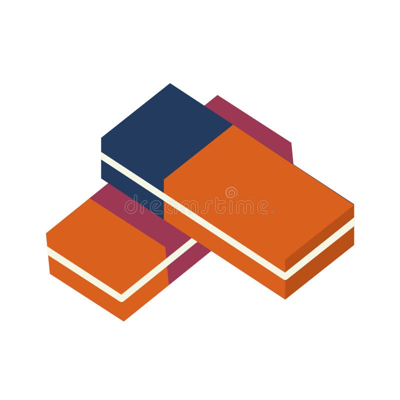 Stacks of Rubber Erasers for Student Vector Illustration Stock Vector ...