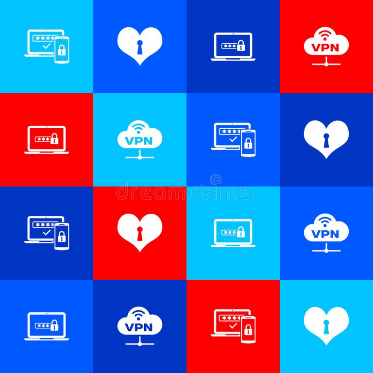 Set Two Steps Authentication, Heart with Keyhole, Laptop Password and ...