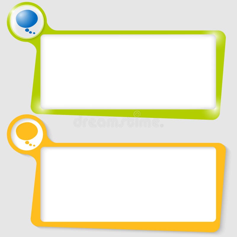 Set of two text boxes stock vector. Illustration of advertising - 37624650