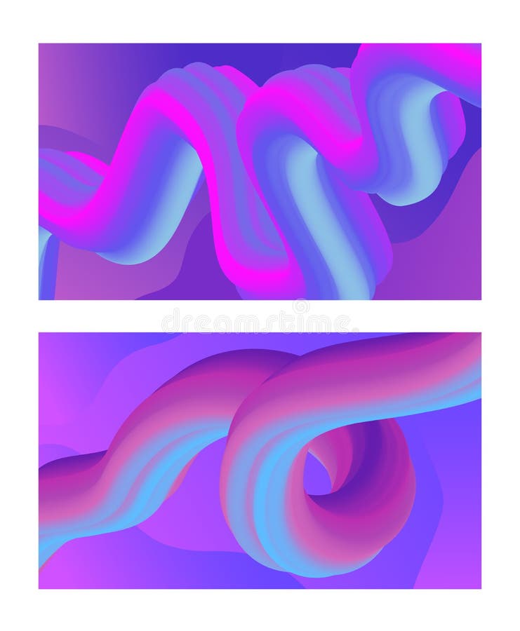 Set of Two Vector Abstract Gradient Backgrounds. Modern Swirl Vector ...