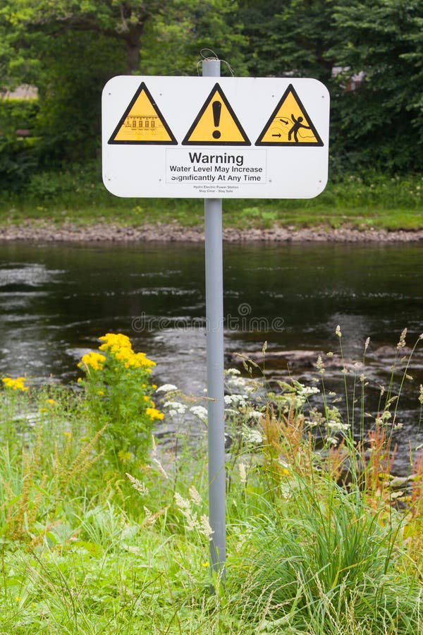 Set of Typical Open Water Swimming Warnings Stock Photo - Image of ...