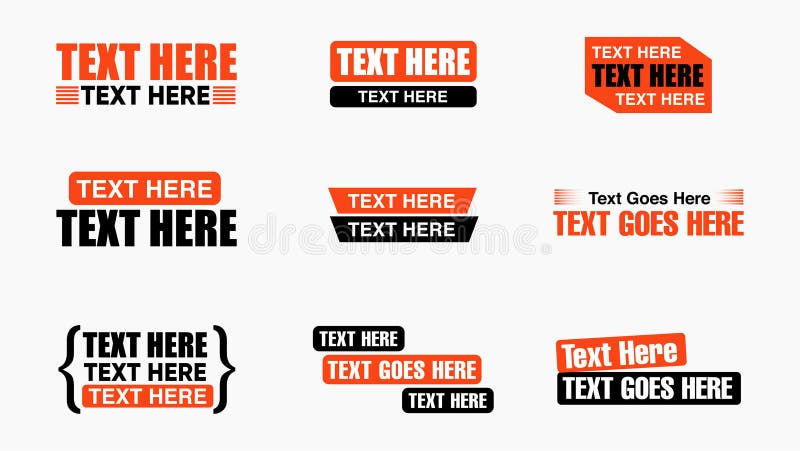 Set of Typography Based Quotes Design - Text Shapes Designs Stock ...