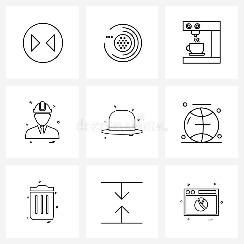 Set of 9 UI Icons and Symbols for Avatar, Profile, Performance, Avatar ...