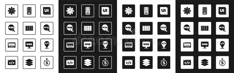 Set Ui Or Ux Design Color Palette Guide Web And Graphic Website Statistic Front End