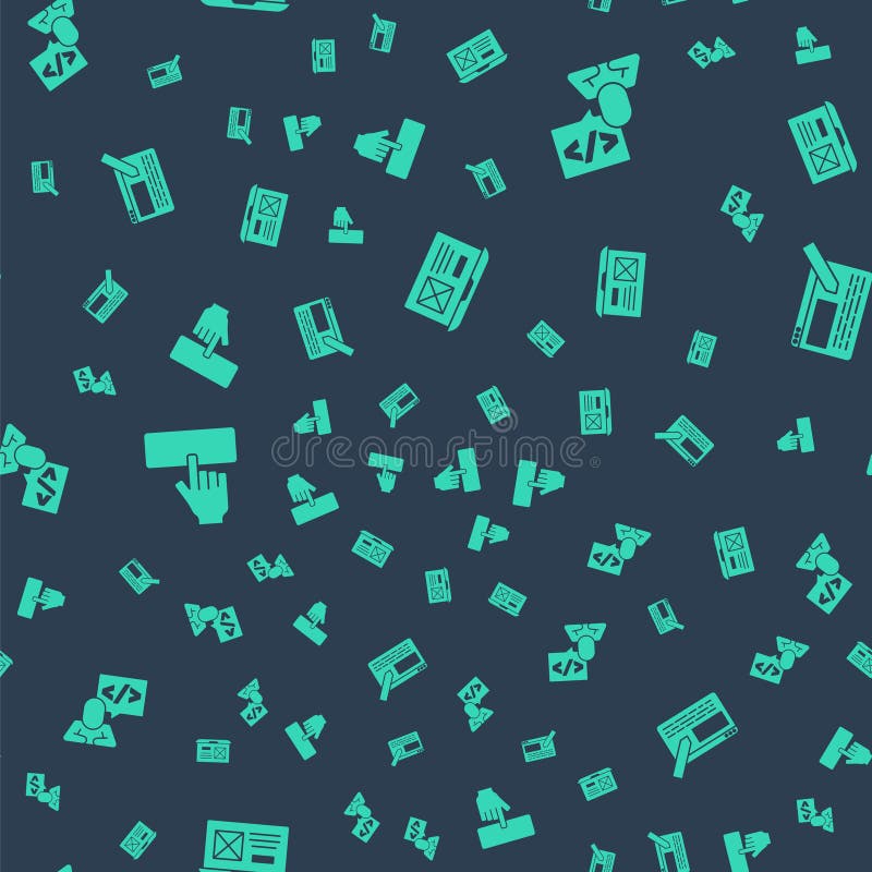 Set UI or UX Design, Front End Development, Keyboard and on Seamless Pattern. Vector Stock ...