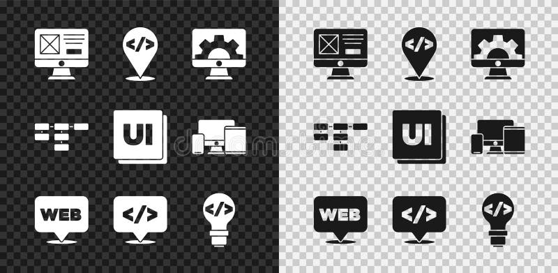 Set UI or UX Design, Front End Development, RGB and CMYK Color Mixing, Web Graphic and Crossed ...