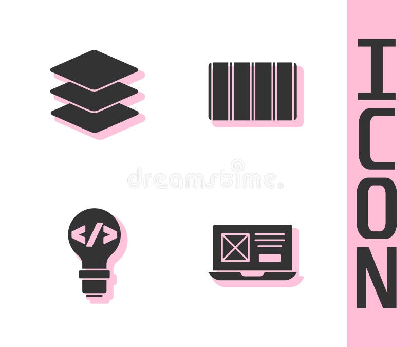 Set Ui Or Ux Design Layers Front End Development And Color Palette