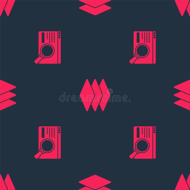 Set UI or UX Design and Layers on Seamless Pattern. Vector Stock Vector ...
