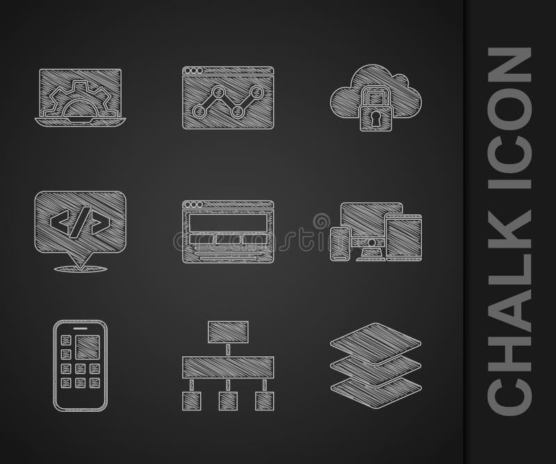 Set UI or UX Design, Site Map, Layers, Monitor, Mobile, Tablet, Mobile Apps, Front End ...