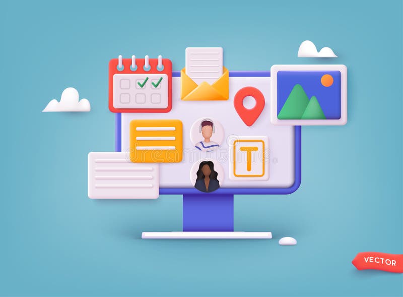Set Of Ui And Ux Designers Creating Functional Web Interface Design For Websites And Mobile Apps