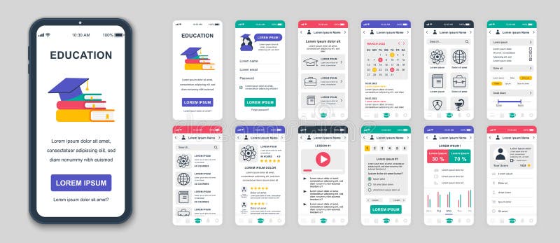 Learning App Wireframes Stock Illustrations – 12 Learning App ...