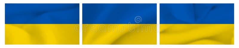 Set of Ukrainian National Flags Stock Illustration - Illustration of ...