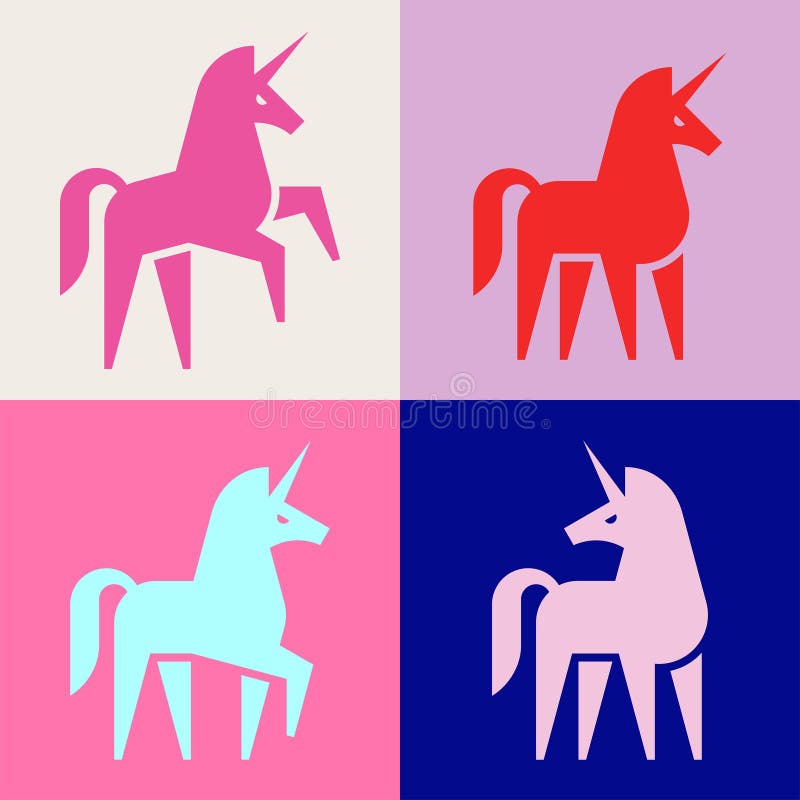 Set of Unicorn Logo stock vector. Illustration of symbol - 274468744