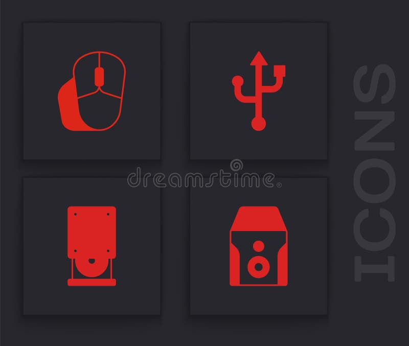 Set Uninterruptible Power Supply, Computer Mouse, USB and Optical Disc ...