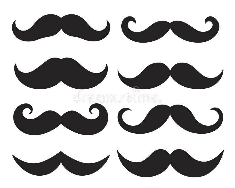 Unique Mustache Vector Set with Classic Styles and Playful Variations ...