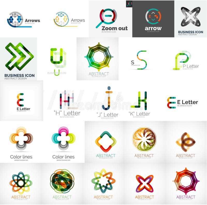 Set of Universal Company Logos and Design Elements Stock Vector ...