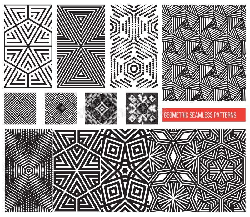 Universal Different Vector Seamless Patterns Stock Vector - Illustration of graphic, print: 58758950