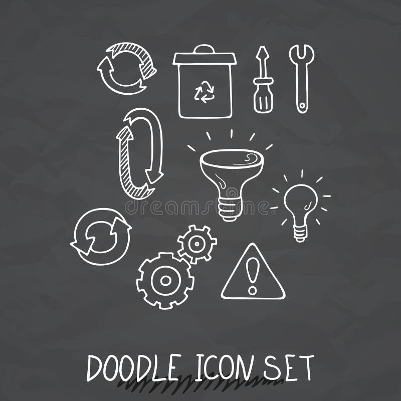 Set of Universal Doodle Icons. Variety of Topics Stock Vector ...