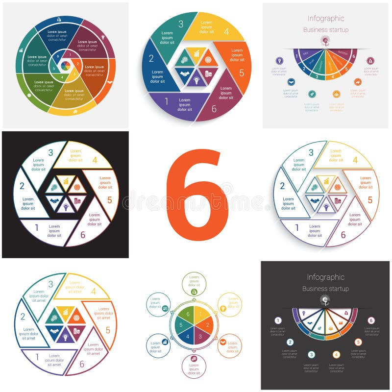 Set Universal Elements for Templates Infographics Cyclic Concept Stock ...