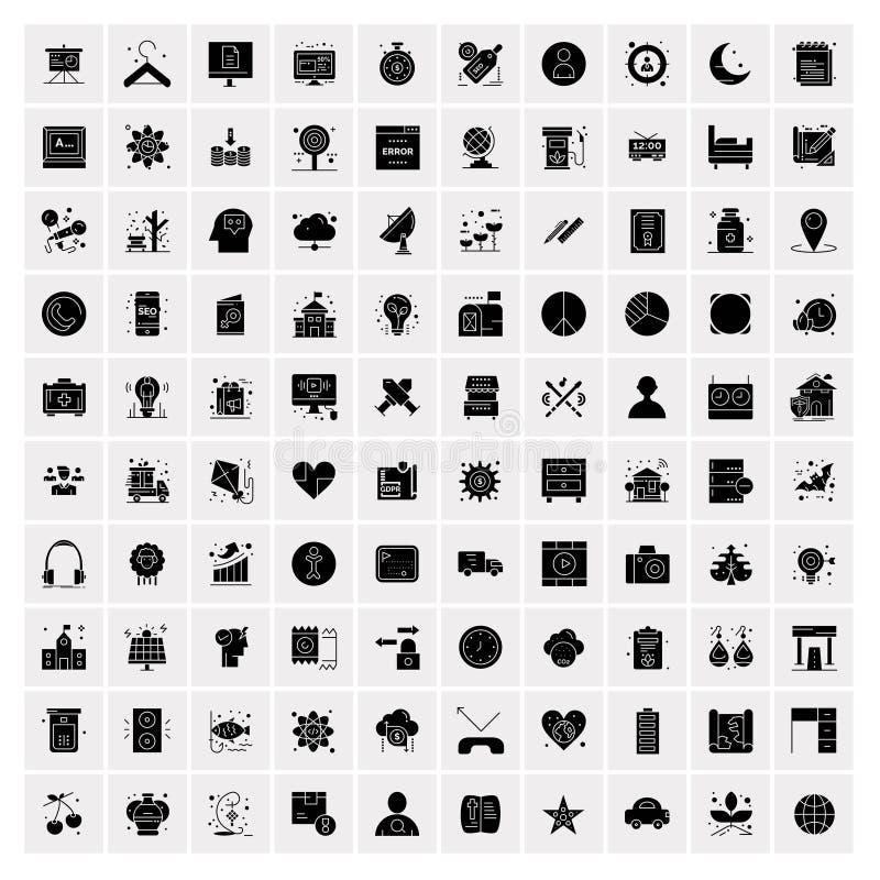 Set of 100 Universal Icons stock vector. Illustration of design - 167277554