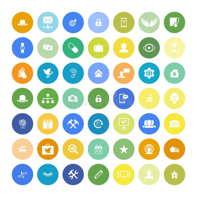 Set of 49 Universal Icons. Business, Internet, Web Design. Stock Vector ...
