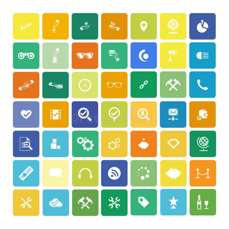 Set of 49 Universal Icons. Business, Internet, Web Design. Stock Vector ...