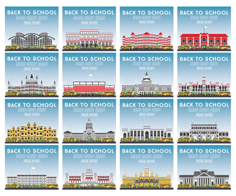 Set of University, High School and College Study Banners. Stock Vector ...