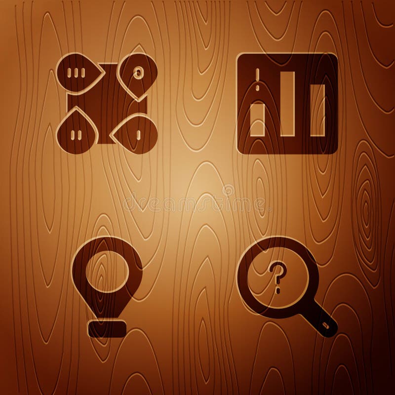 Set Unknown Search, Infographic Element, Location and Pie Chart ...